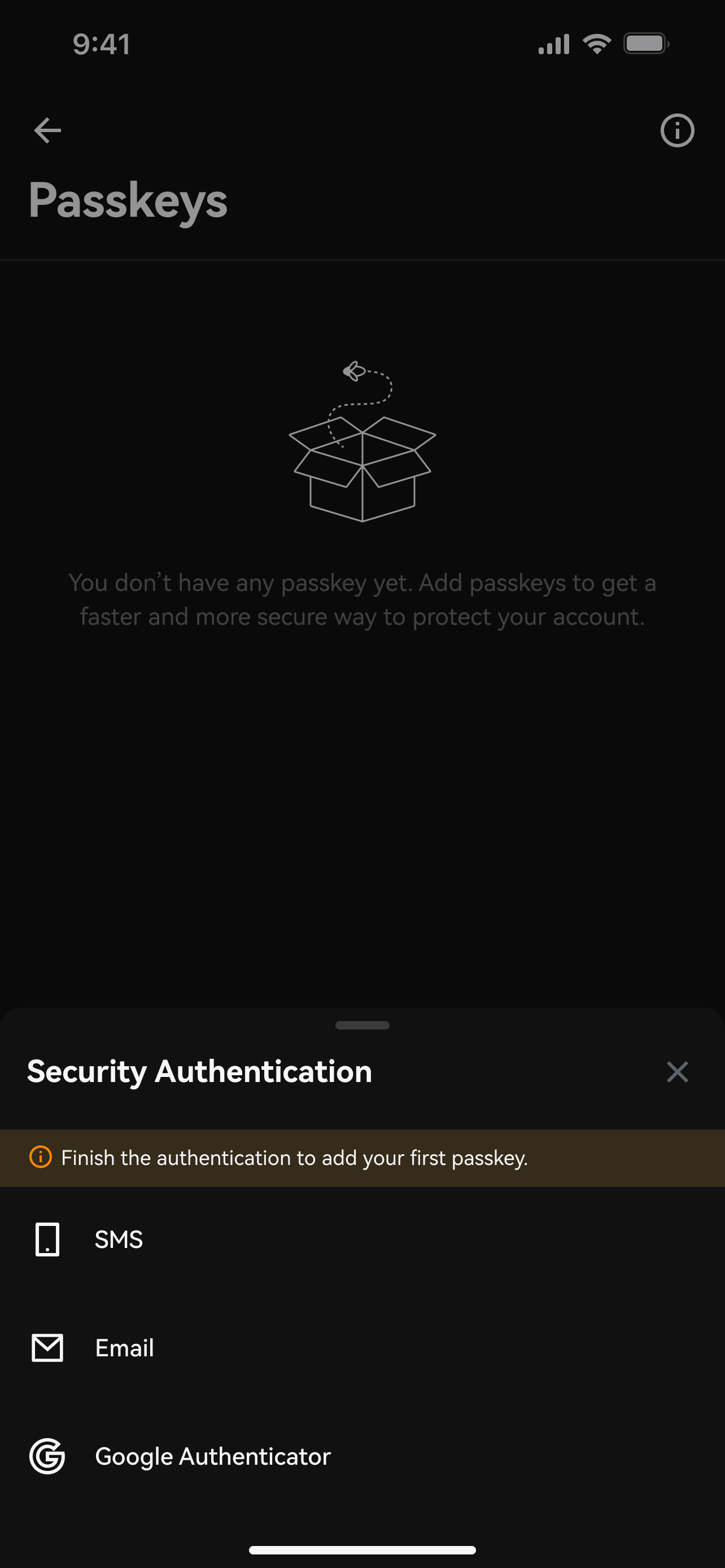 How to Create a passkey? (App) – Centro de ayuda