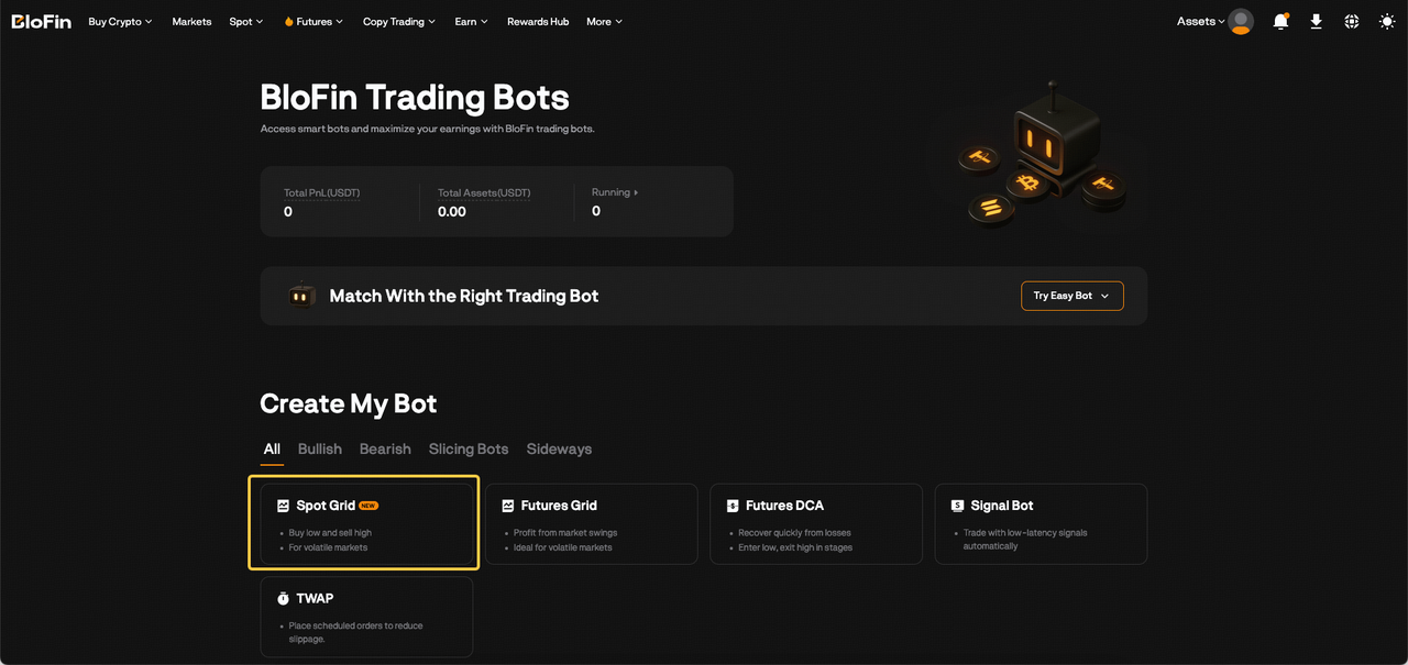 How to Get Started with Spot Grid Bot on BloFin? – Help Center