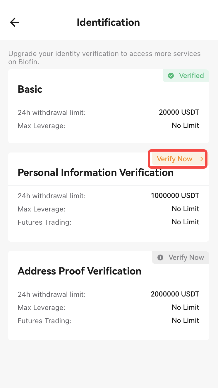 How to Complete Identity Verification on BloFin? – Help Center